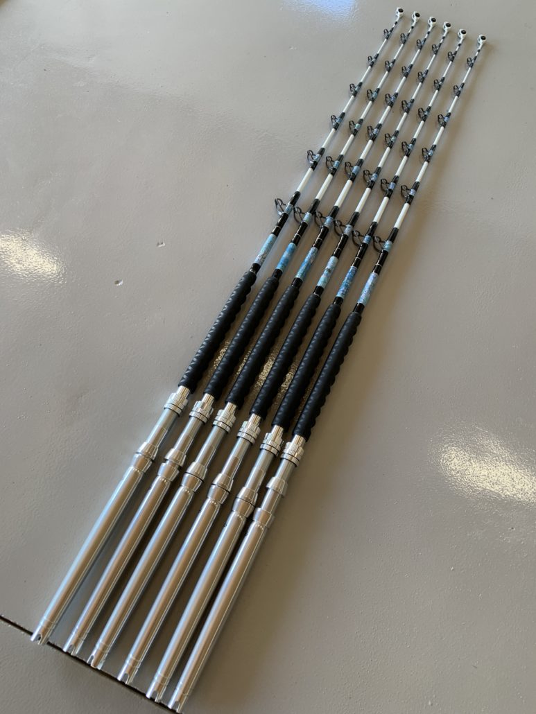 Hawaiian Abalone Shell 6′ Stand Up Trolling Rods – Connley Fishing