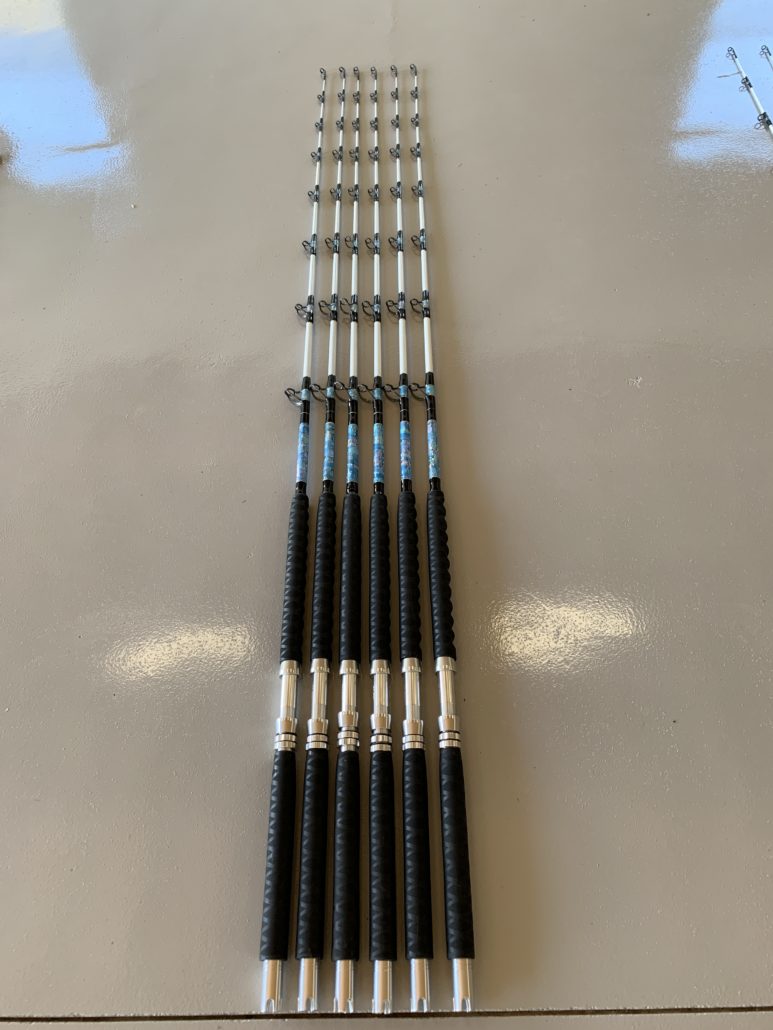 Hawaiian Abalone Shell 6′ Stand Up Trolling Rods – Connley Fishing