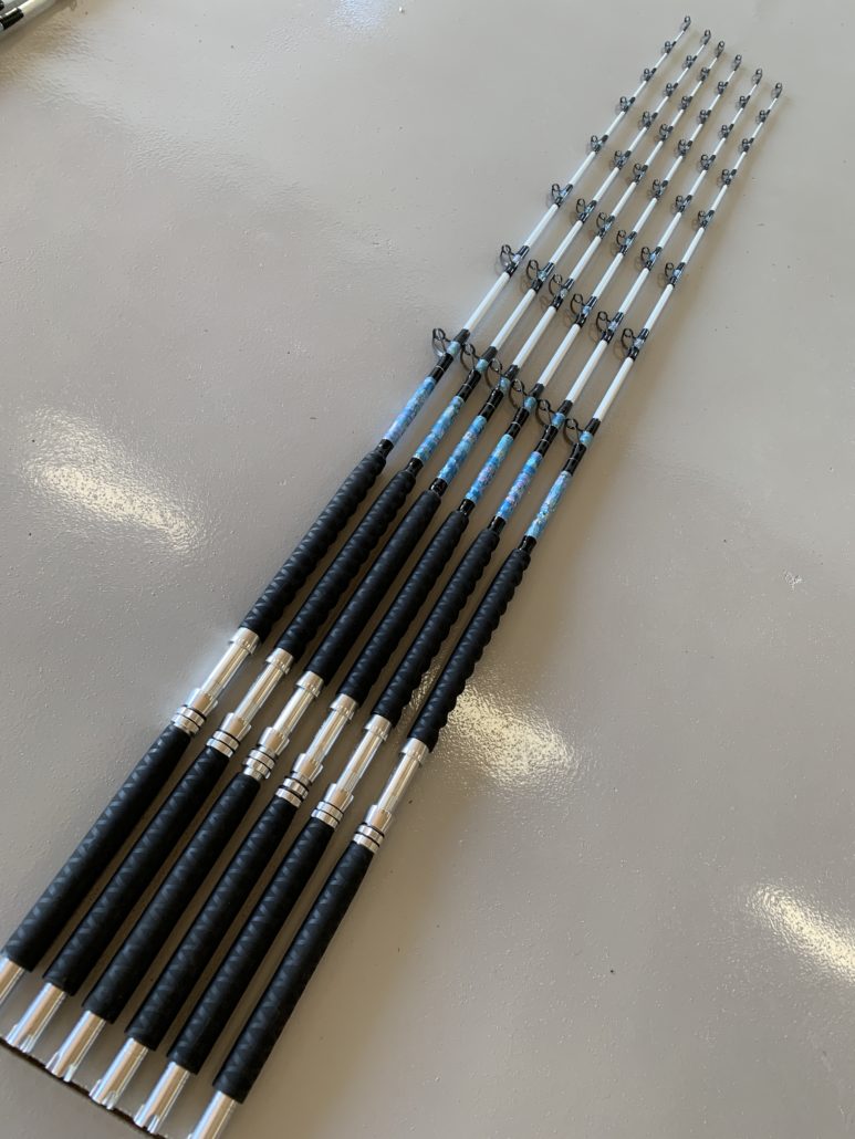 Hawaiian Abalone Shell 6′ Stand Up Trolling Rods – Connley Fishing