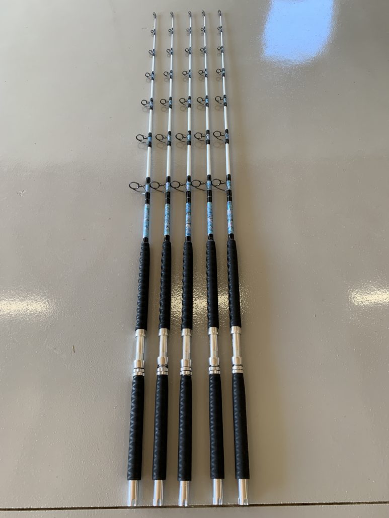 Hawaiian Abalone Shell 6′ Stand Up Trolling Rods – Connley Fishing