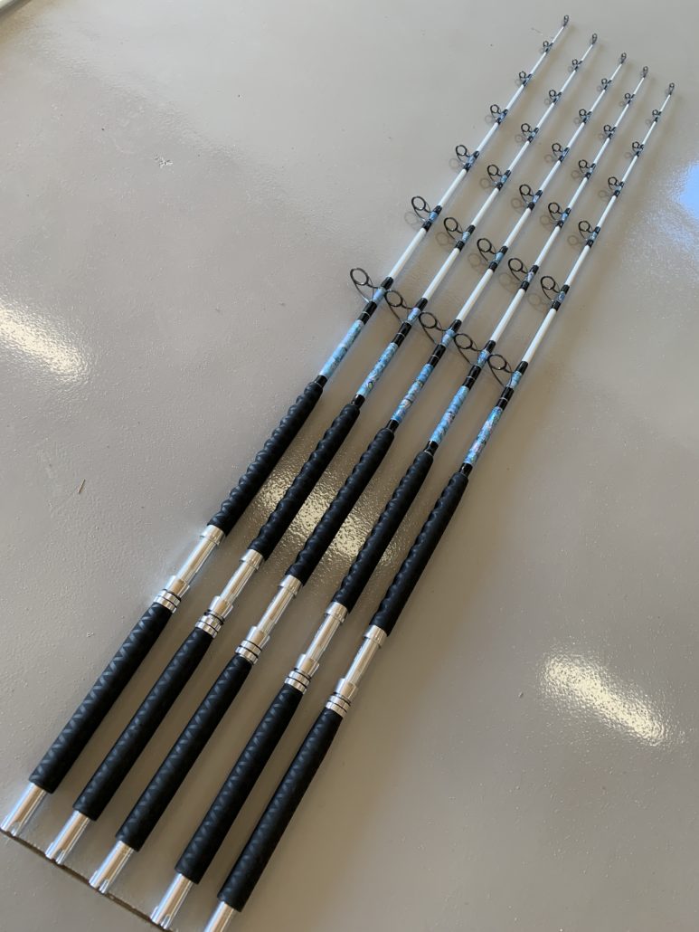 Hawaiian Abalone Shell 6′ Stand Up Trolling Rods – Connley Fishing
