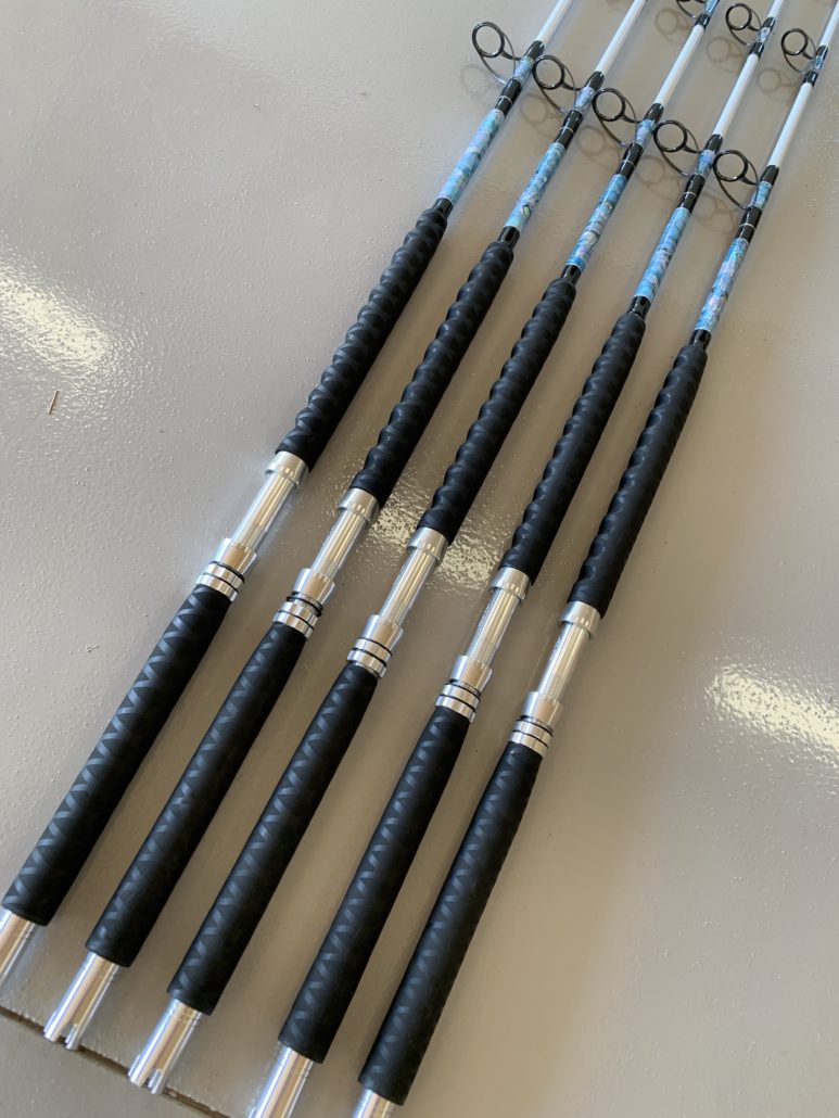 Hawaiian Abalone Shell 6′ Stand Up Trolling Rods – Connley Fishing