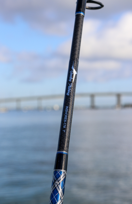 7′ Blue/Silver Carbon Fiber Inshore Spinning Rod – Connley Fishing
