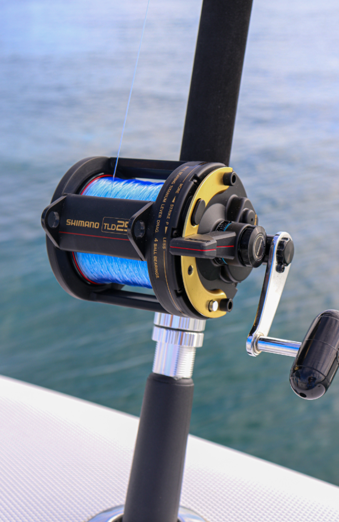 6′ Blue/Silver Frigate Conventional Trolling Rod – Connley Fishing