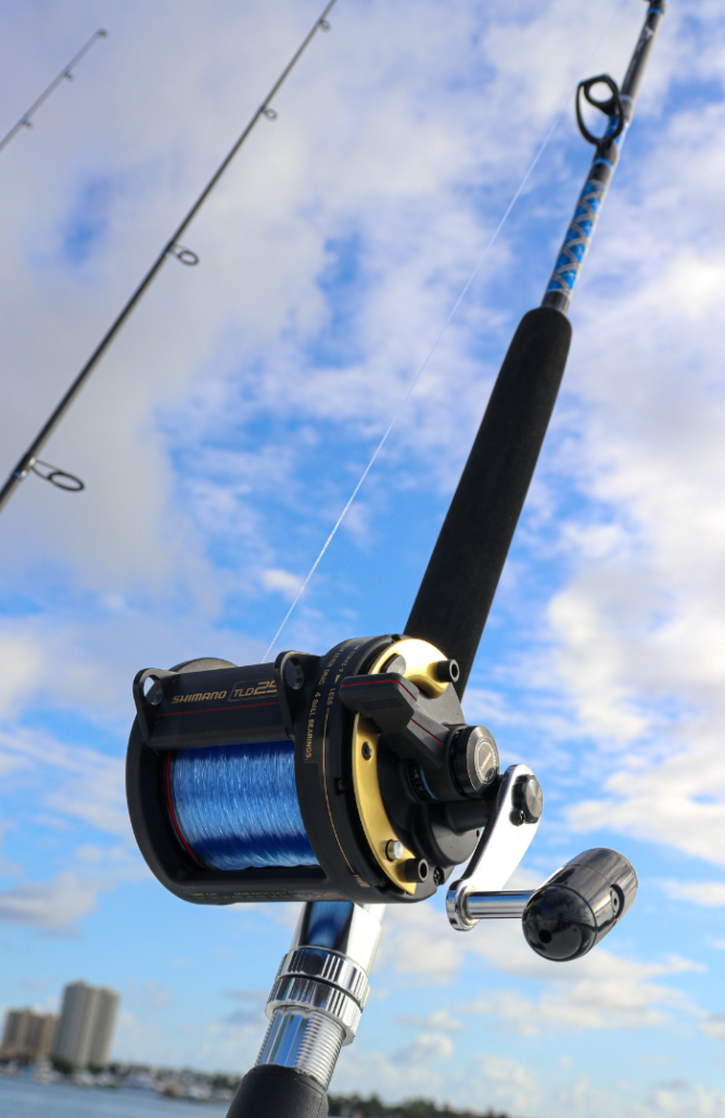 6′ Blue/Silver Frigate Conventional Trolling Rod – Connley Fishing