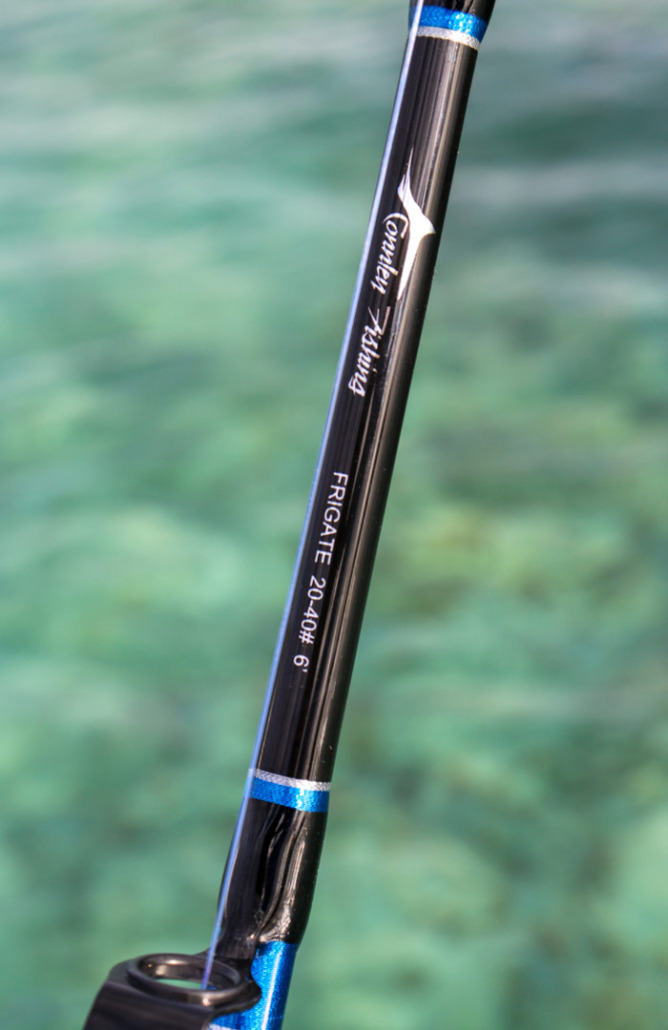6′ Blue/Silver Frigate Conventional Trolling Rod – Connley Fishing