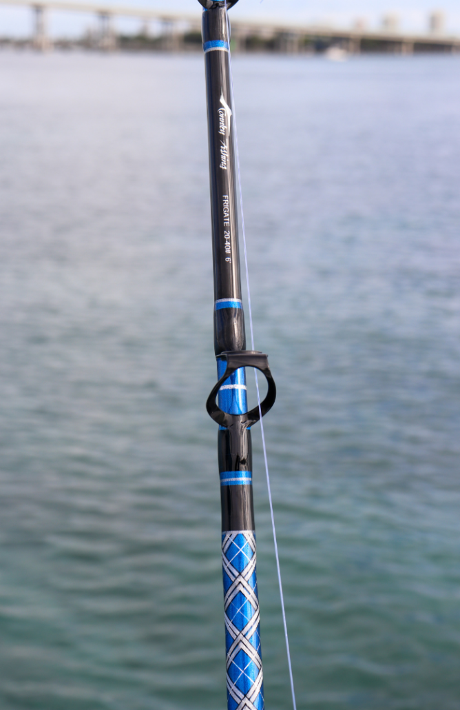 6′ Blue/Silver Frigate Conventional Trolling Rod – Connley Fishing