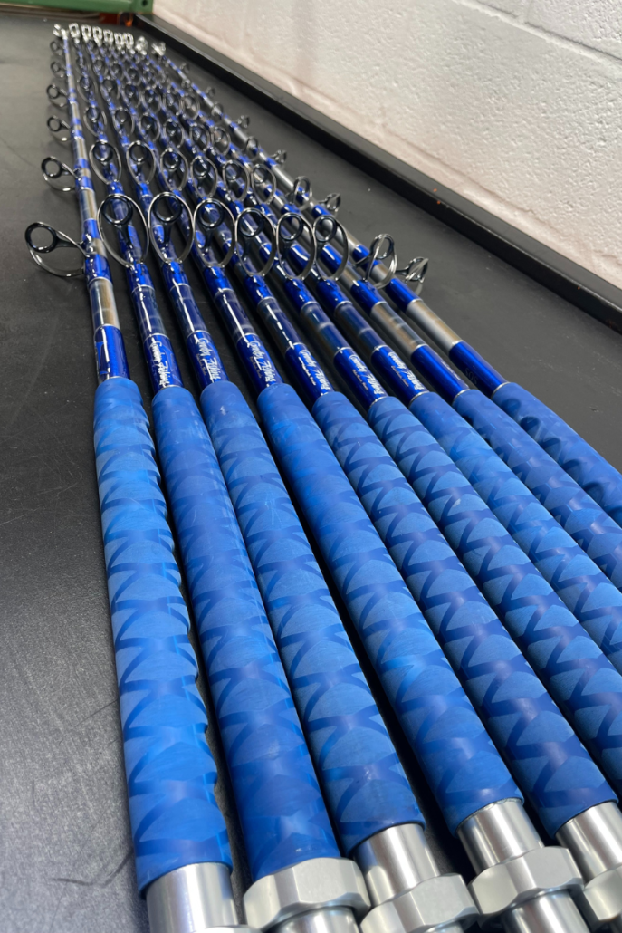 Limited Edition 6′ #80-130 High Speed Wahoo Painted Trolling Rods with ...