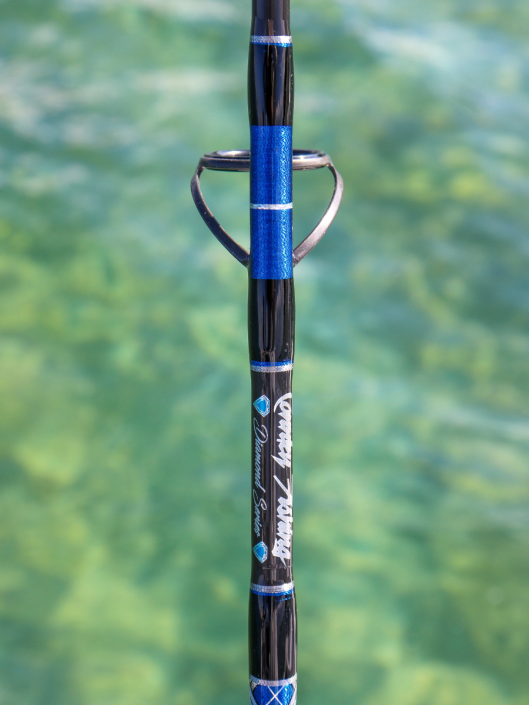 OVERSTOCK (2) Blue/Silver Diamond Series 7′ Graphite 15-30# Spinning ...