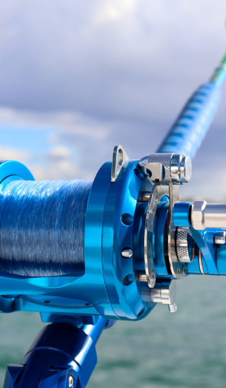 Custom Painted Mahi 6′ Trolling Rod w/ Winthrop Roller Top – Connley ...