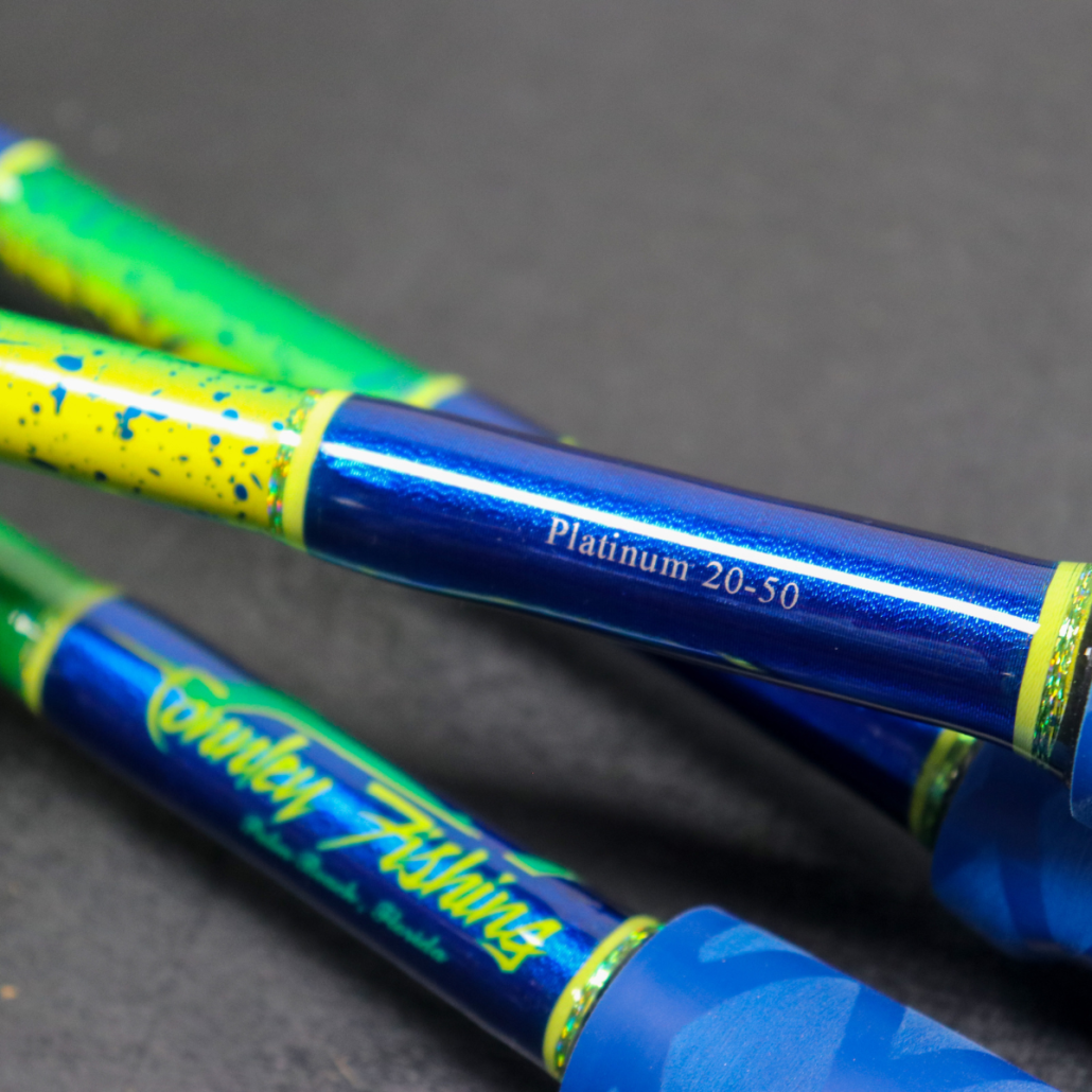 Custom Painted Mahi 6′ Trolling Rod w/ Winthrop Roller Top – Connley ...