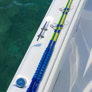 Limited Edition Hand-Painted Gray Wood Grain 6′ Stand Up Trolling Rods ...