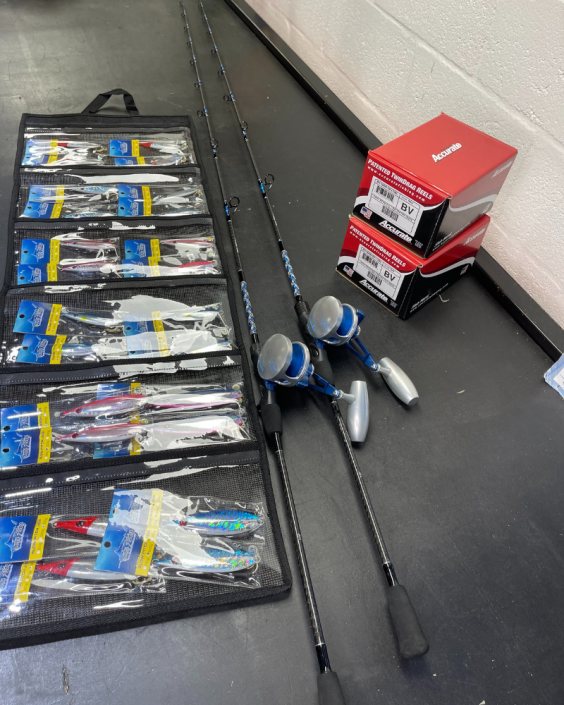 Slow Pitch Jigging Package (2 Rods, 2 500N Reels, 24 Pack Jigs ...