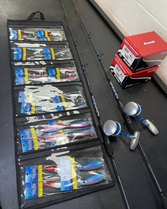 Slow Pitch Jigging Package (2 Rods, 2 500N Reels, 24 Pack Jigs ...