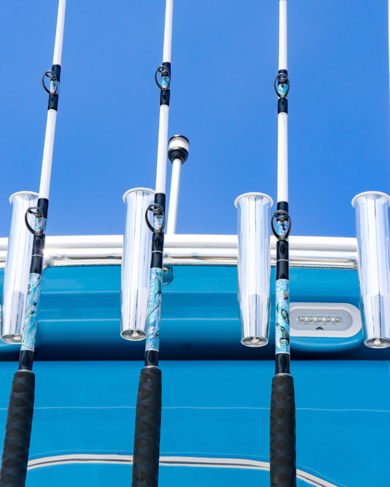 Hawaiian Abalone Shell 6′ Stand Up Trolling Rods – Connley Fishing