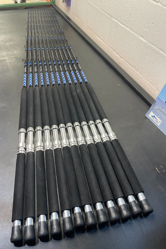 OVERSTOCK Blue/Silver Diamond Series 700L 20-40# Conventional Rod ...