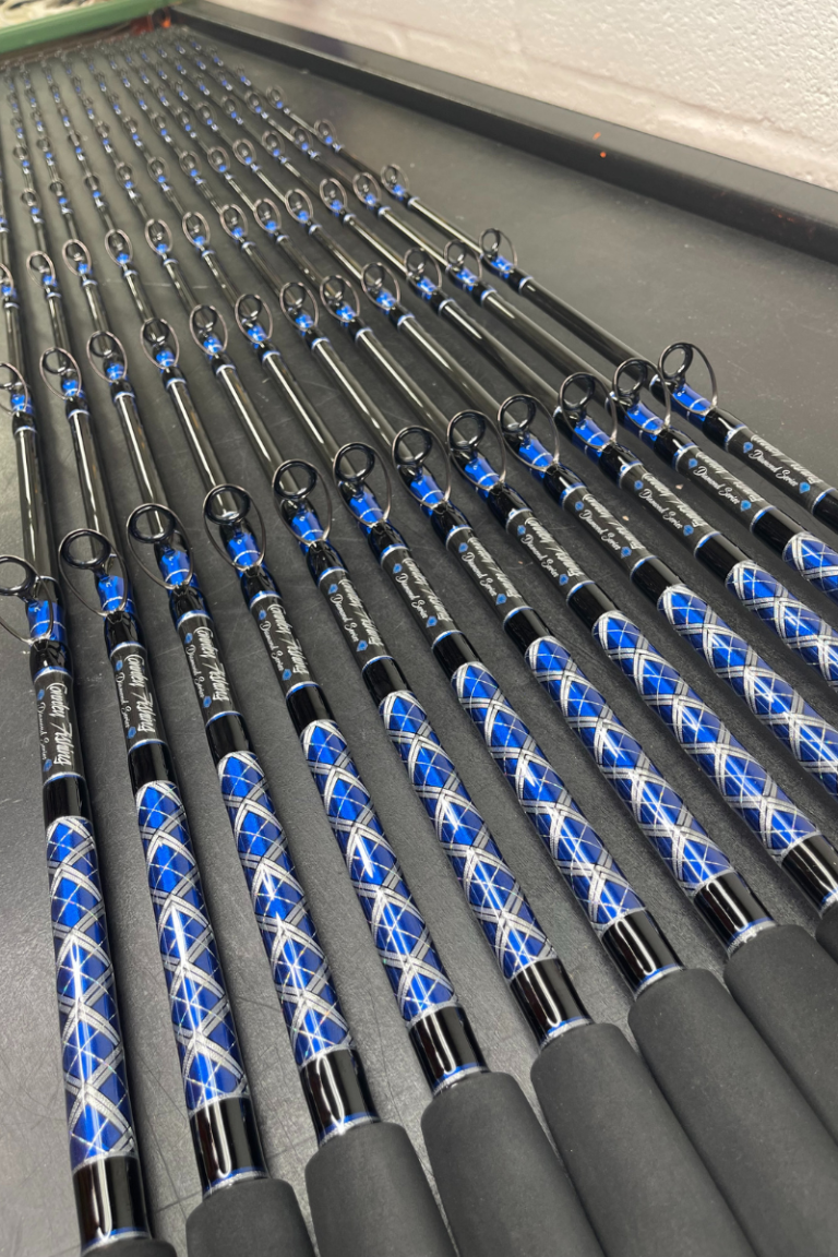 OVERSTOCK Blue/Silver Diamond Series 700L 20-40# Conventional Rod ...