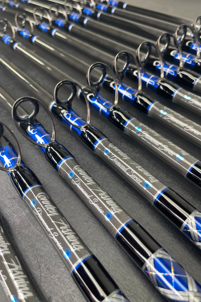 OVERSTOCK Blue/Silver Diamond Series 700L 20-40# Conventional Rod ...