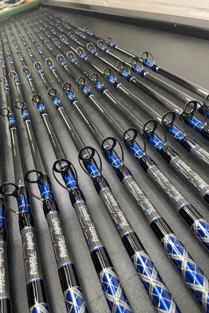 OVERSTOCK Blue/Silver Diamond Series 700L 20-40# Conventional Rod ...
