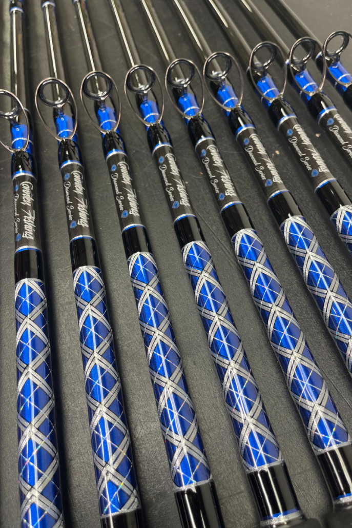 OVERSTOCK Blue/Silver Diamond Series 700L 20-40# Conventional Rod ...