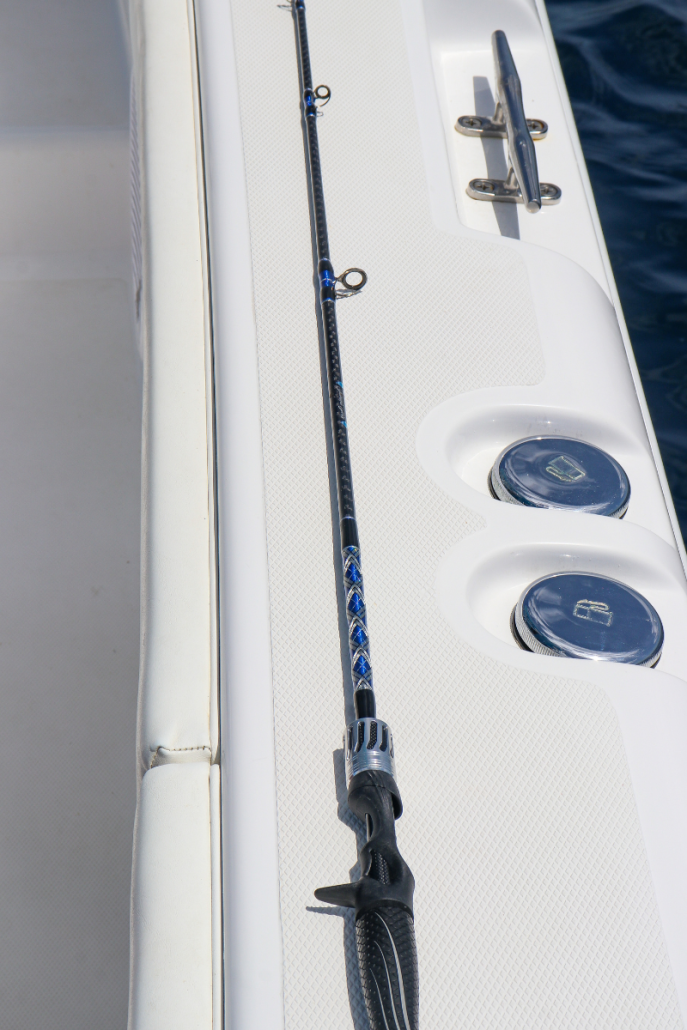 OVERSTOCK 7′ Blue/Silver Diamond Series Carbon Fiber Slow Pitch Jigging ...